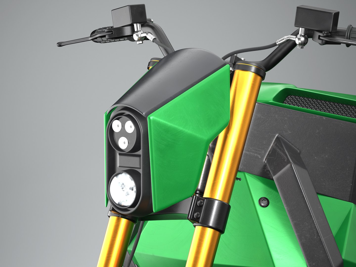 RMK E2 Electric Motorcycle Green 3D Model - TurboSquid 2212636