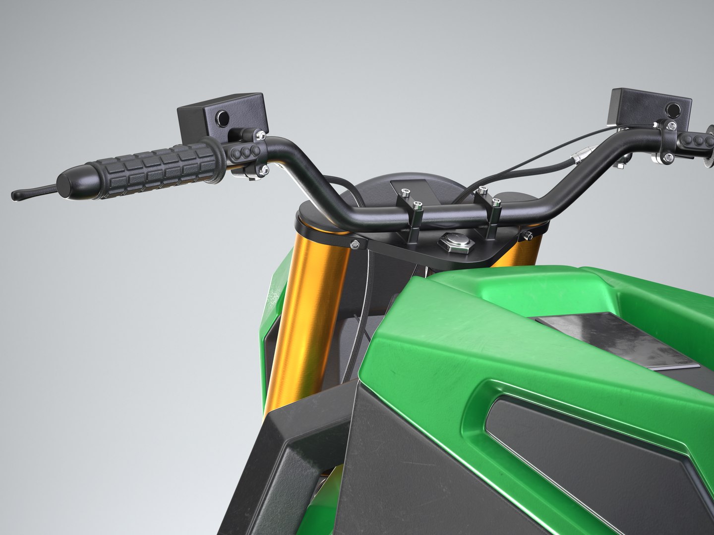 RMK E2 Electric Motorcycle Green 3D Model - TurboSquid 2212636