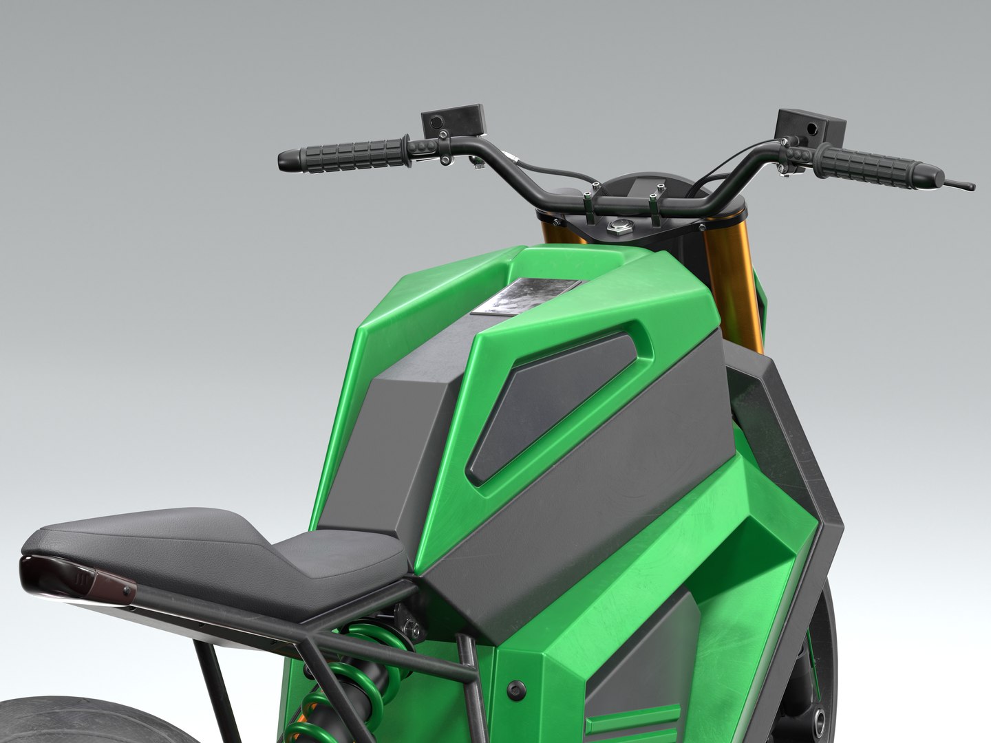 RMK E2 Electric Motorcycle Green 3D Model - TurboSquid 2212636