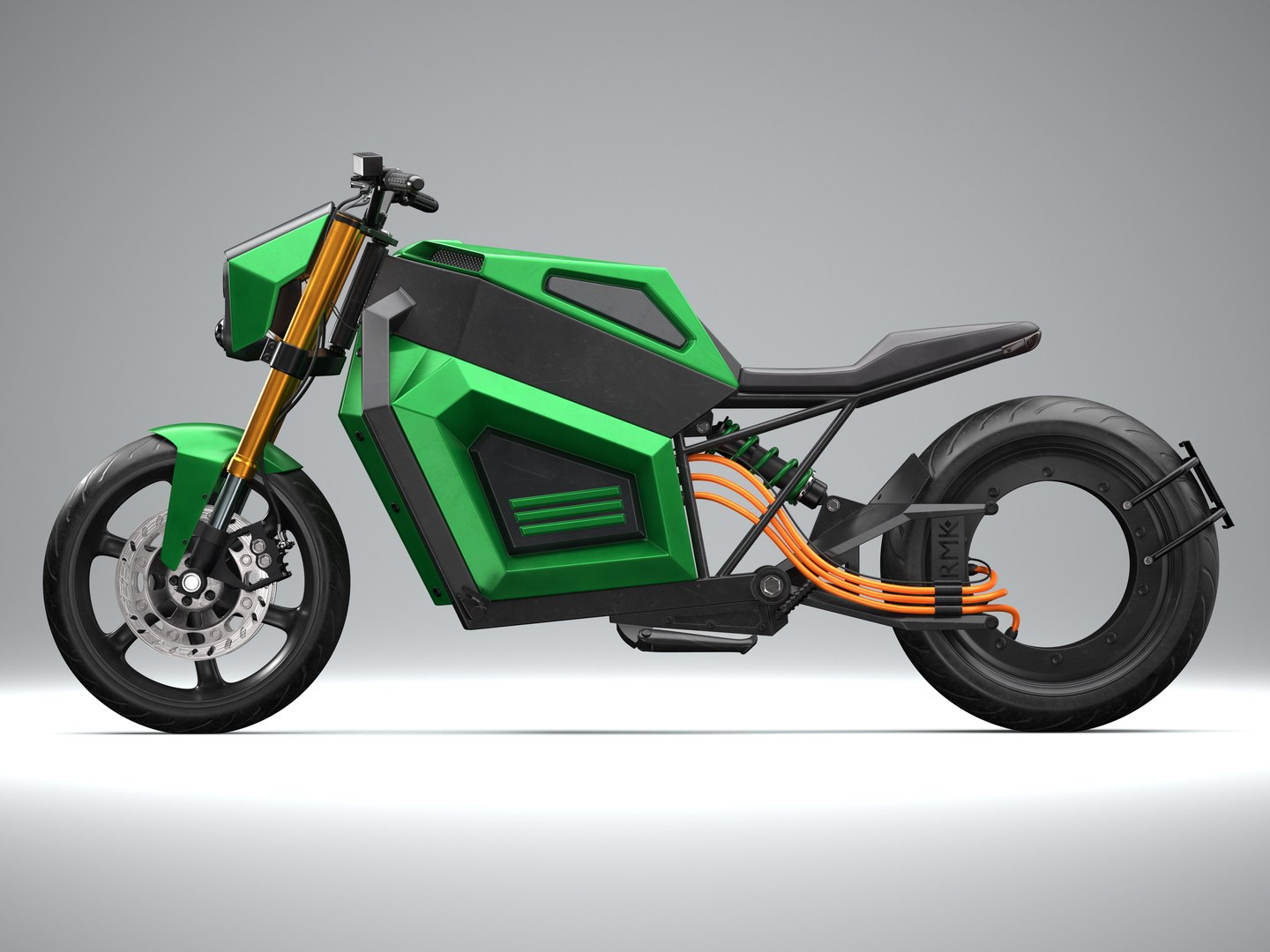 RMK E2 Electric Motorcycle Green 3D Model - TurboSquid 2212636