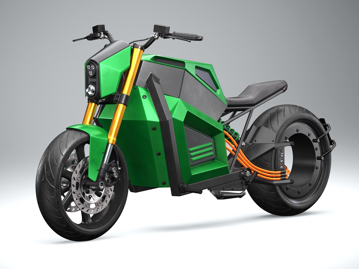 RMK E2 Electric Motorcycle Green 3D Model - TurboSquid 2212636