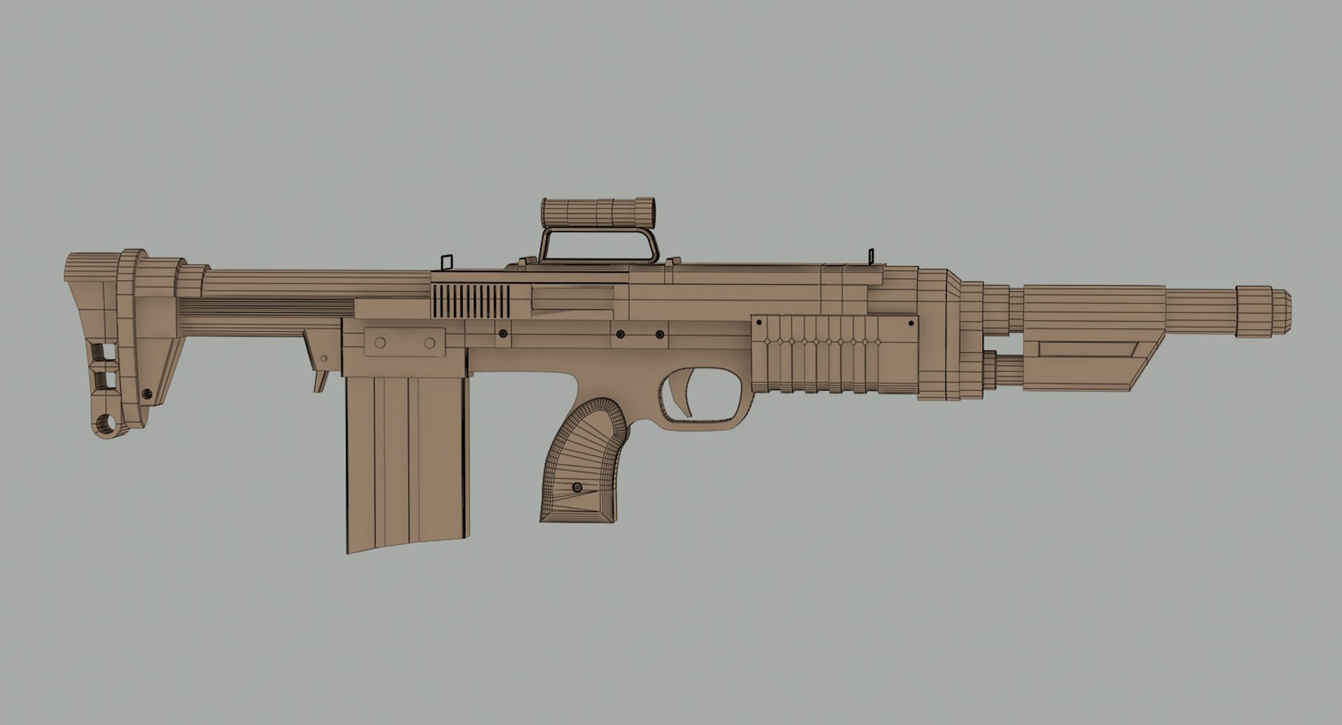 3D Tactical Assault Rifle Concept Model - TurboSquid 1299669