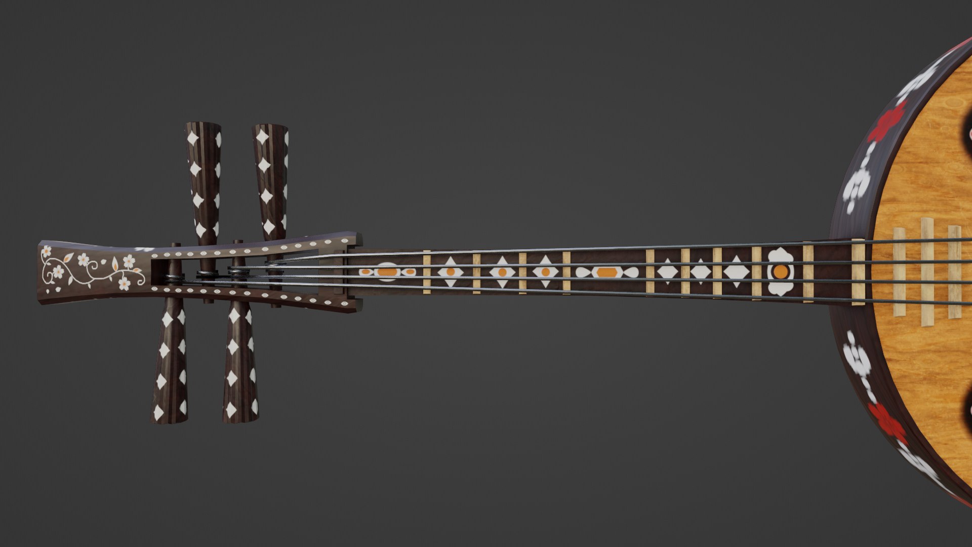 Genkan Lute - Shoso 3D - TurboSquid 2064276