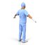 3d Model Male Surgeon Asian Rigged
