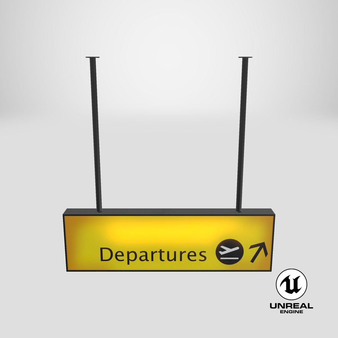 3D Airport Departures Sign | 1145629 | TurboSquid