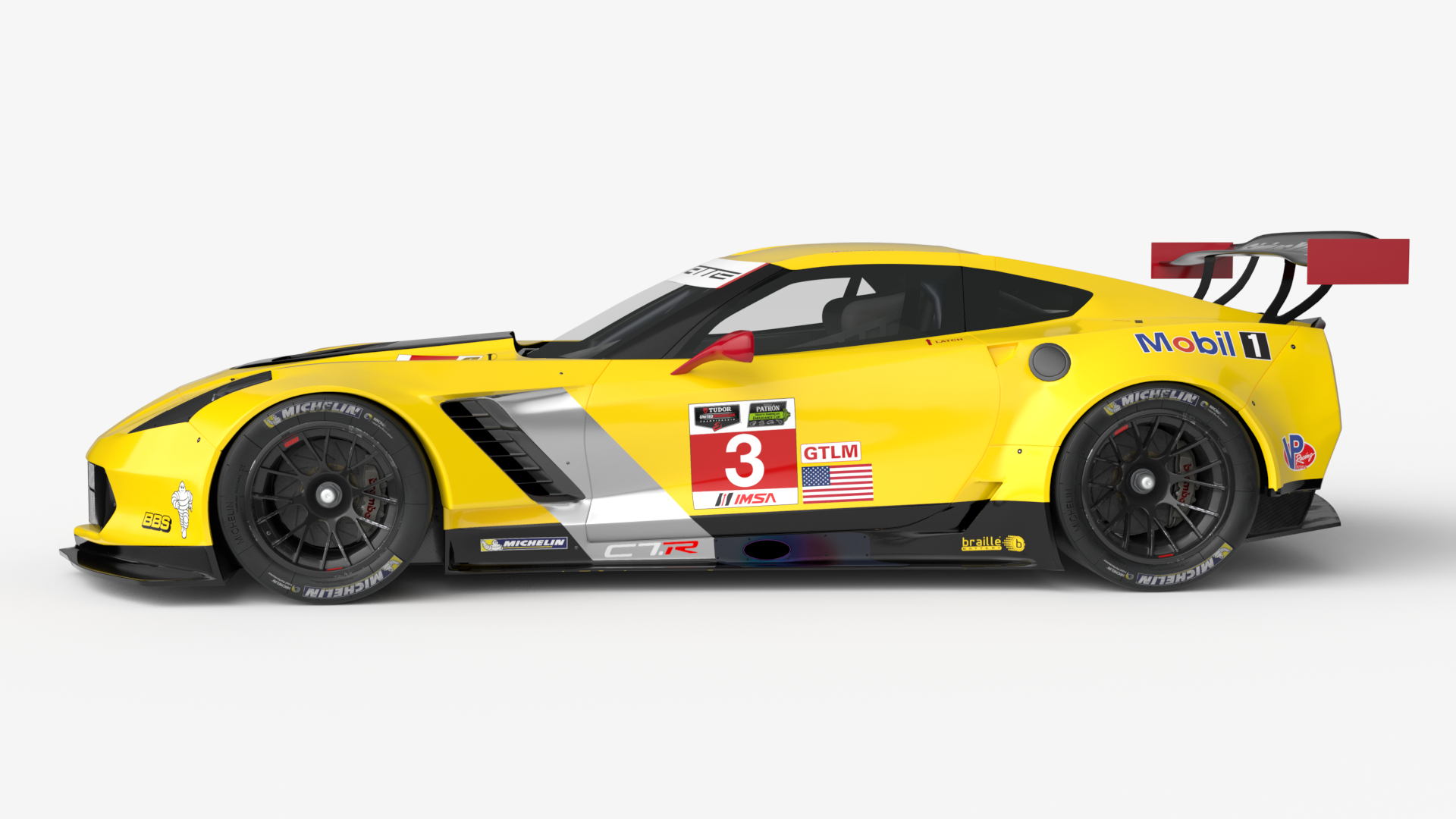 3D Chevrolet Corvette C7R - TurboSquid 2242936