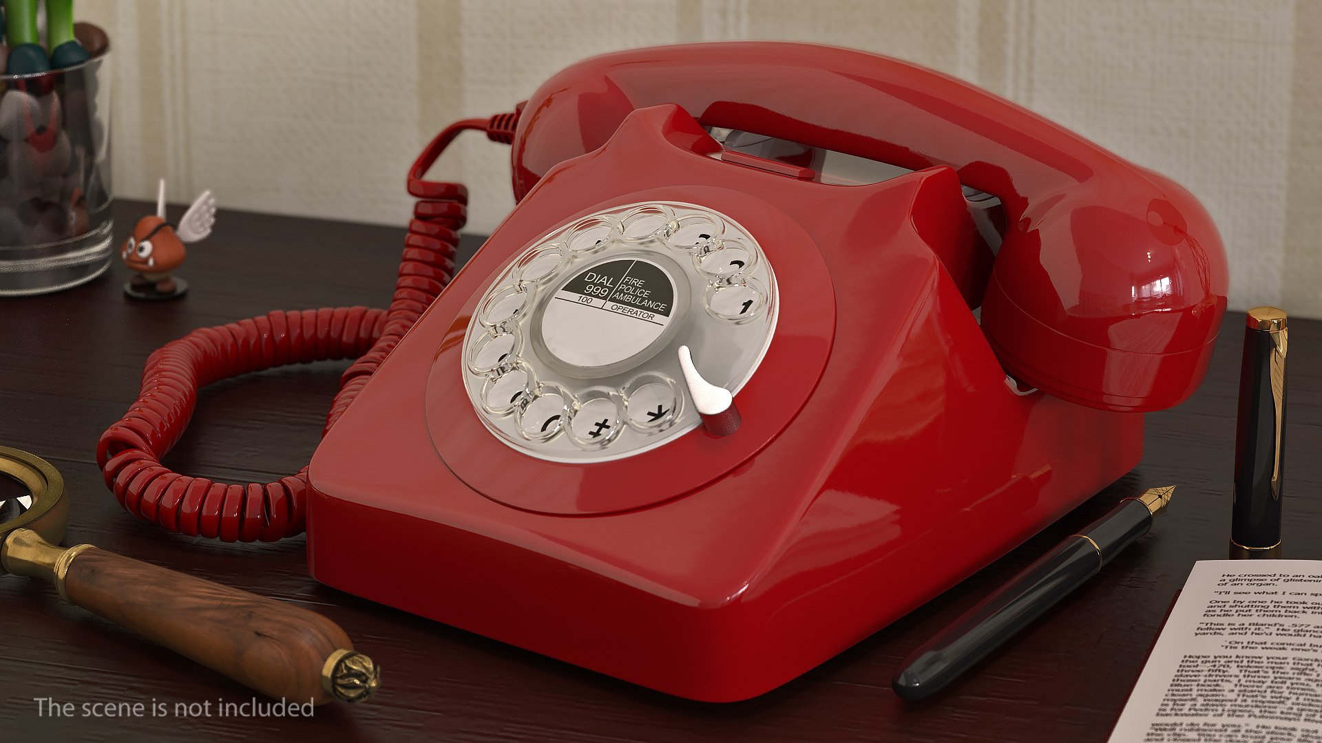 Retro Design Corded Landline 3D Model - TurboSquid 1387633