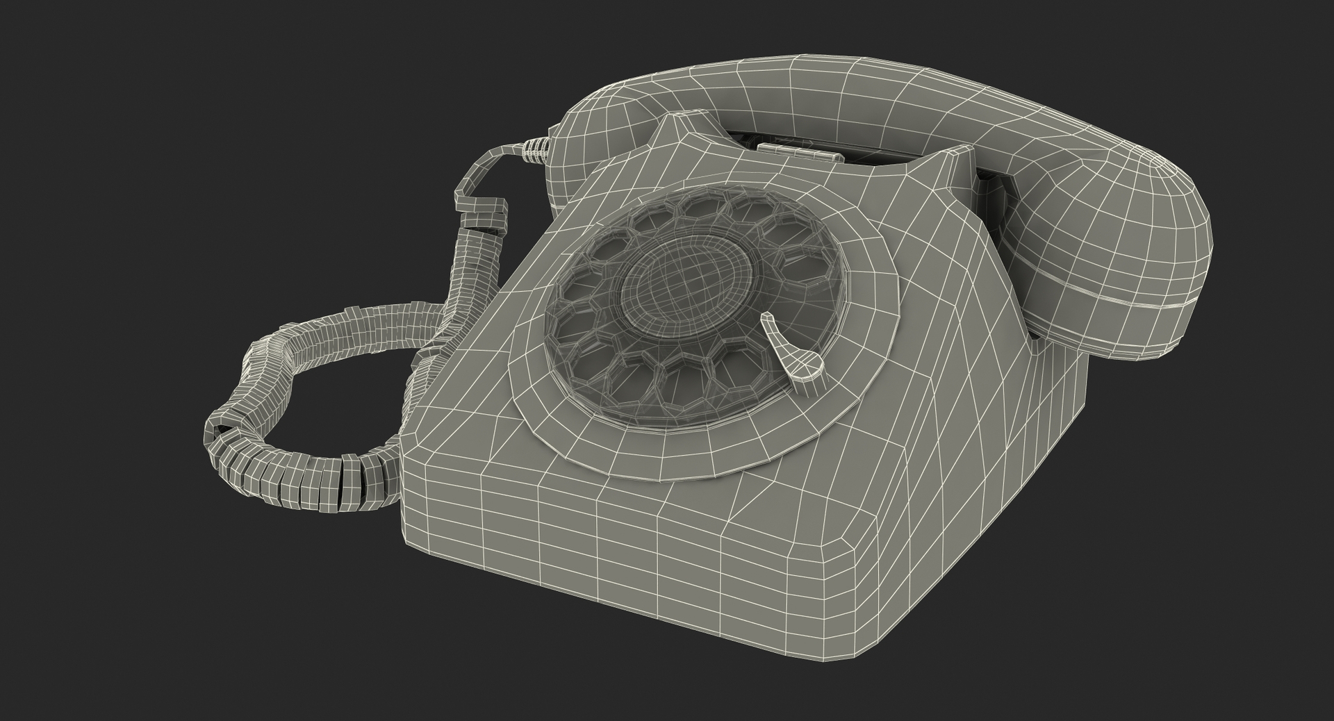 Retro Design Corded Landline 3D Model - TurboSquid 1387633