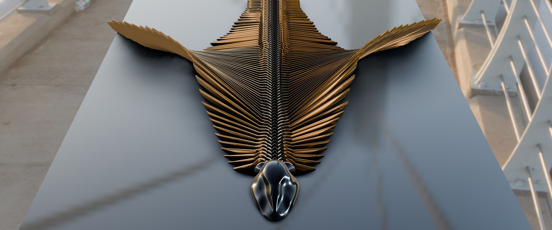 Kinetic Parametric Stingray Sculpture Replica 3D model - TurboSquid 2167365