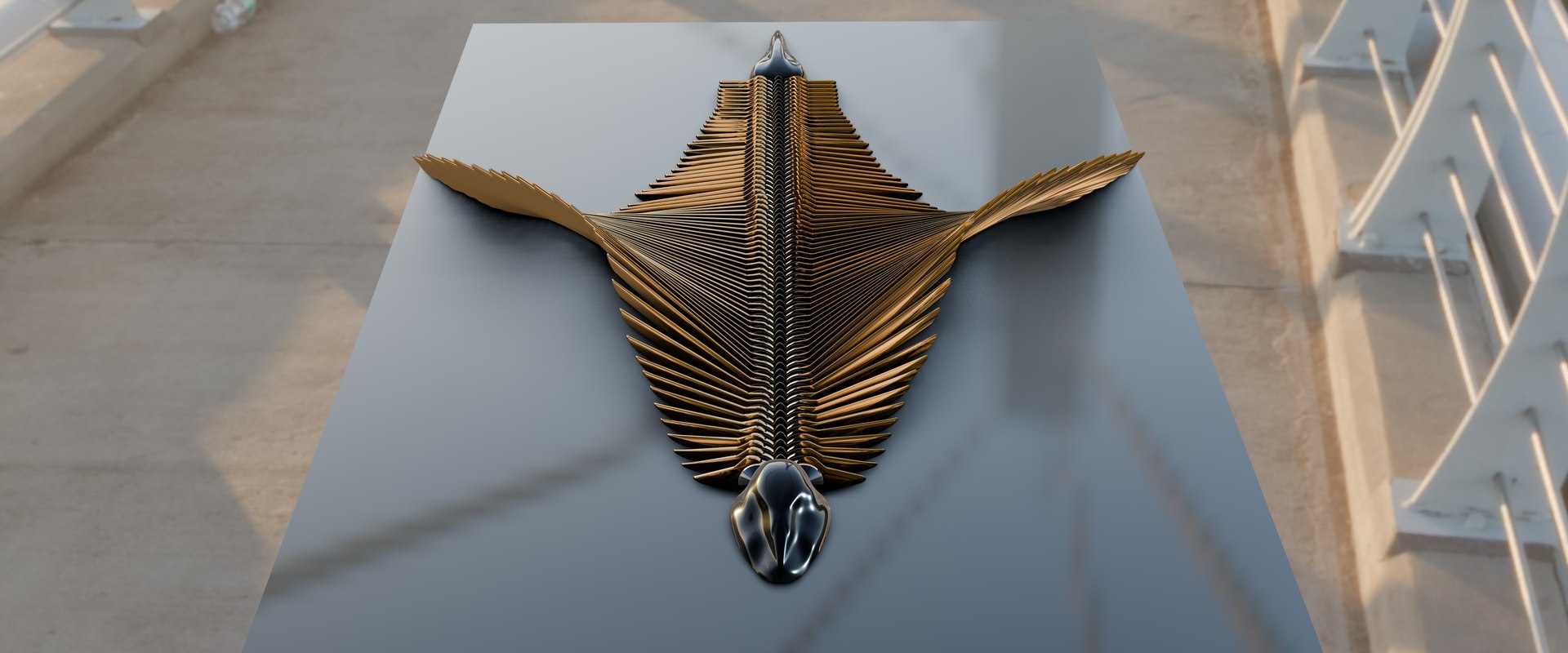 Kinetic Parametric Stingray Sculpture Replica 3D model - TurboSquid 2167365