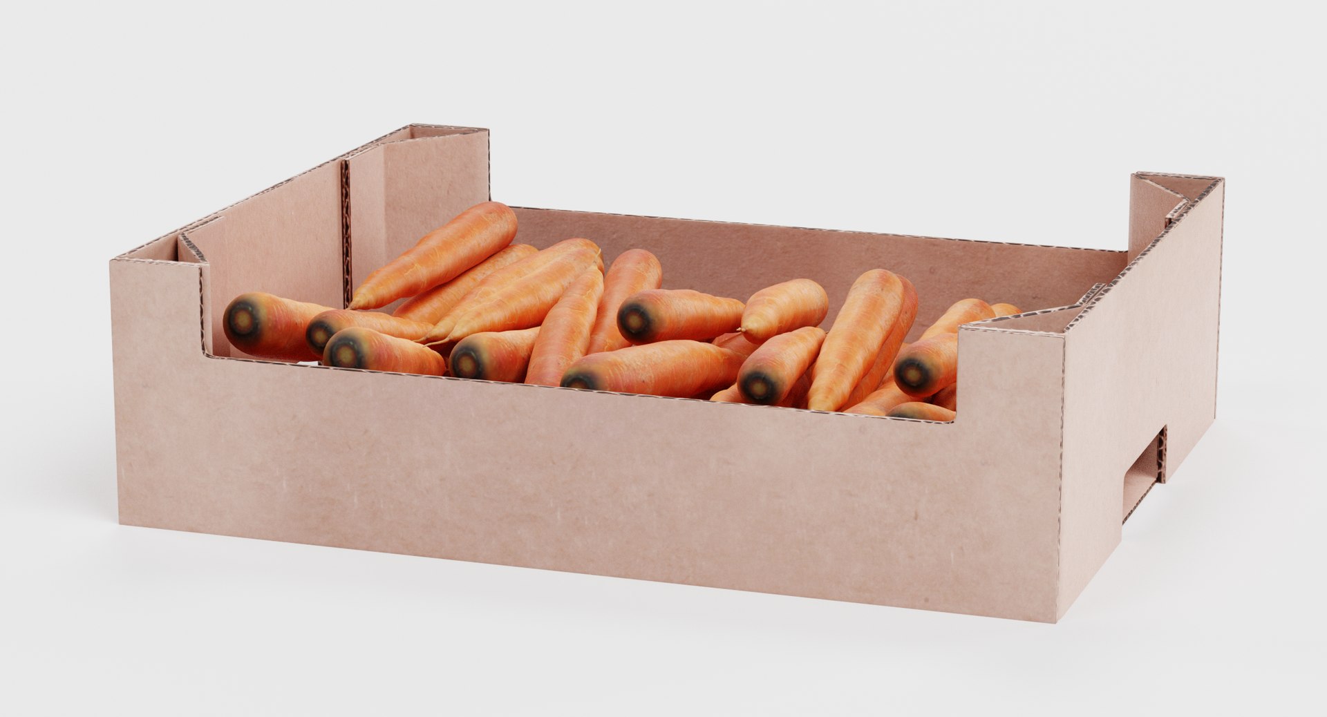 3D Carrots Box Model - TurboSquid 1405406
