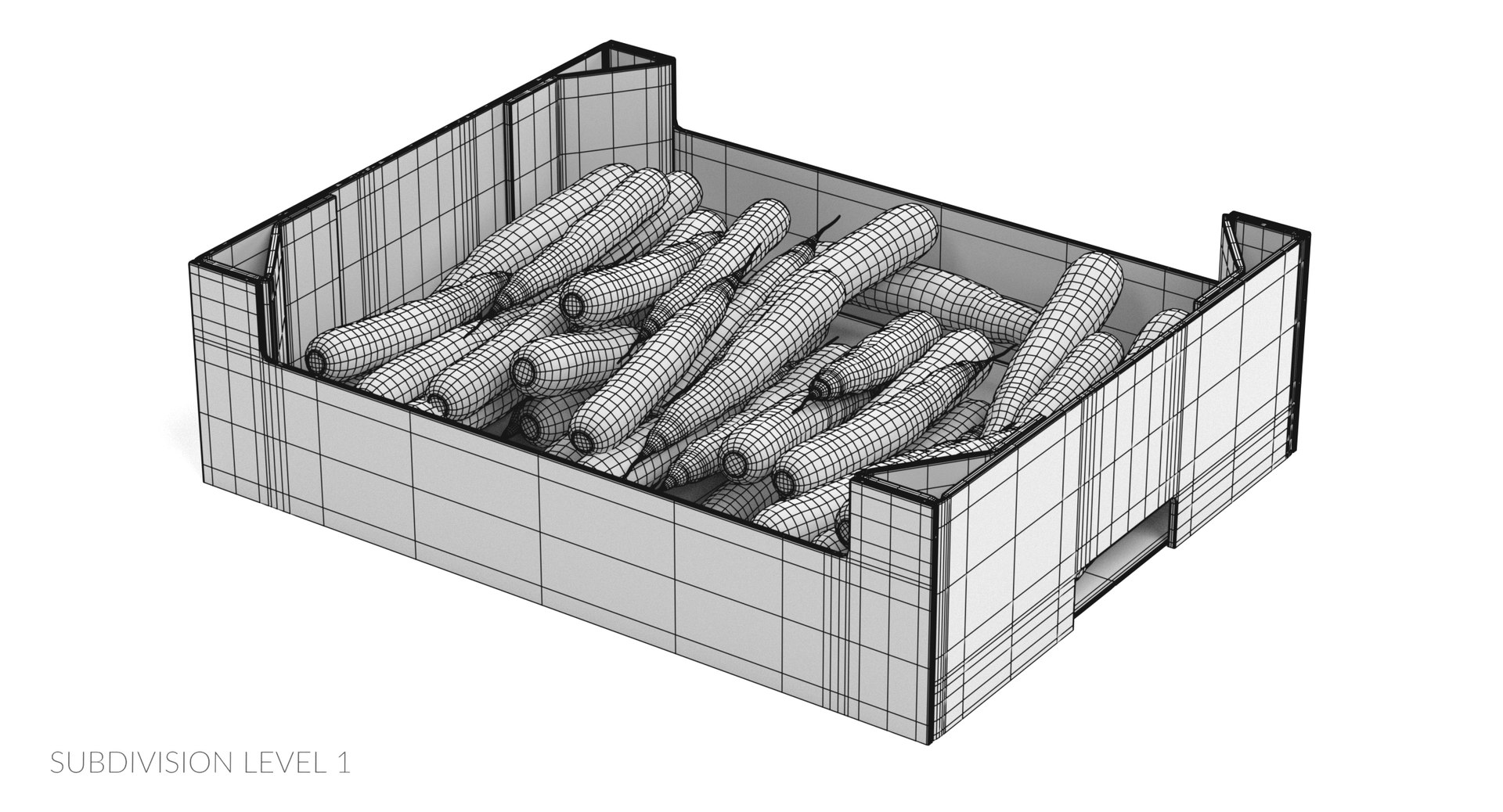 3D Carrots Box Model - TurboSquid 1405406