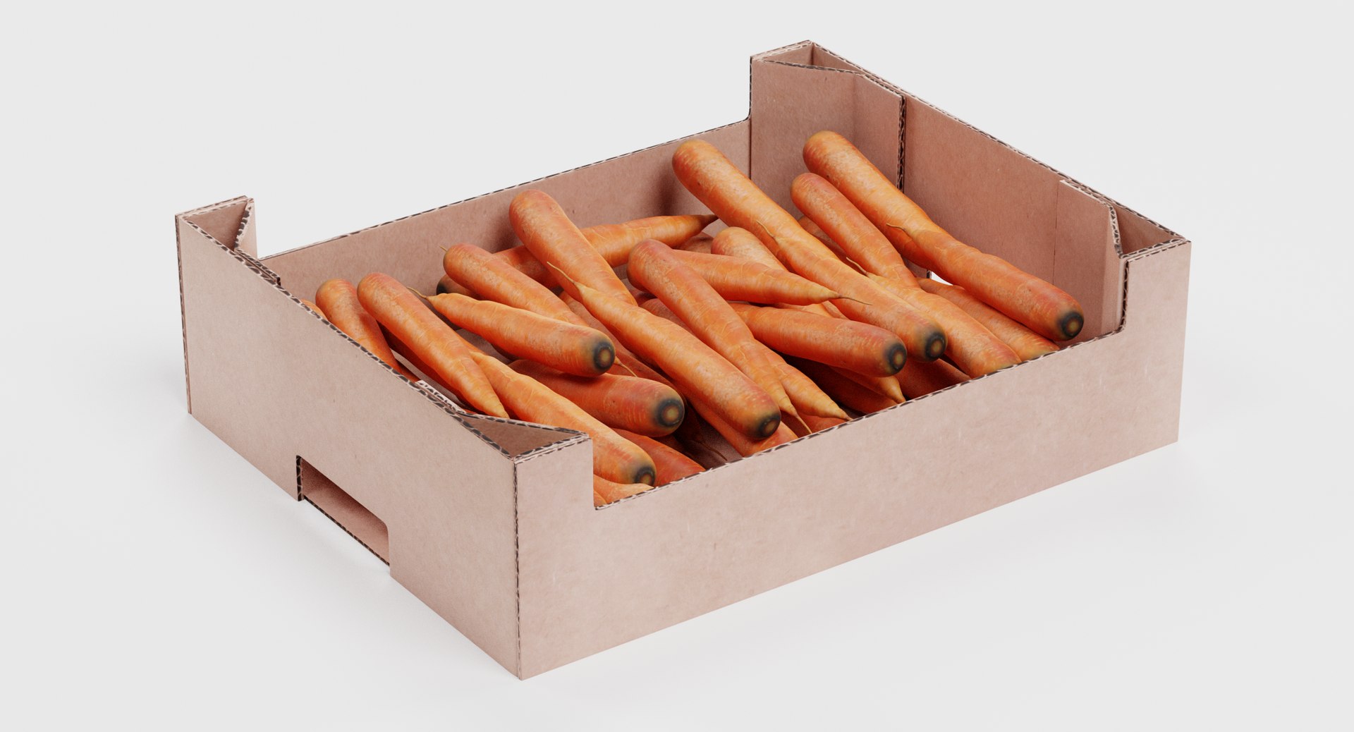 3D Carrots Box Model - TurboSquid 1405406
