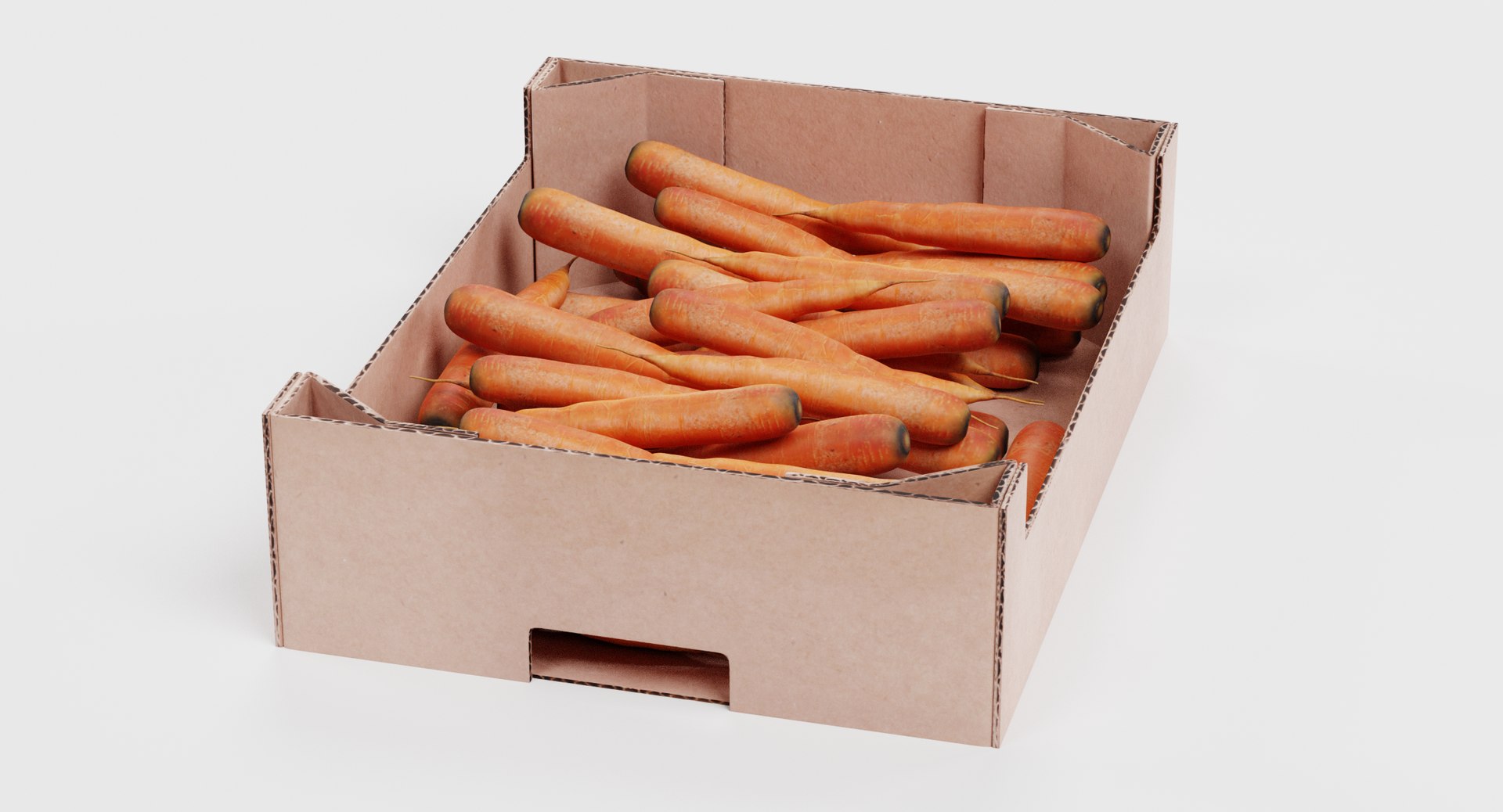 3D Carrots Box Model - TurboSquid 1405406