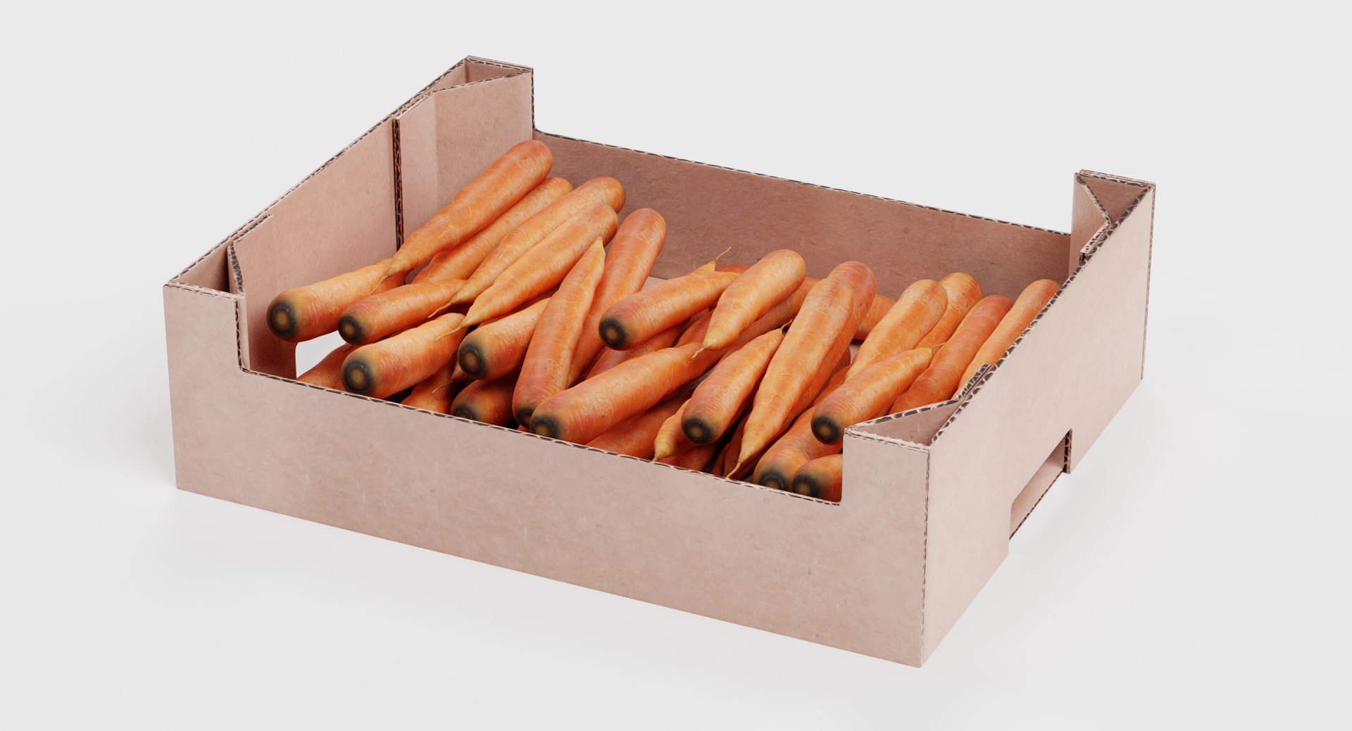 3D Carrots Box Model - TurboSquid 1405406