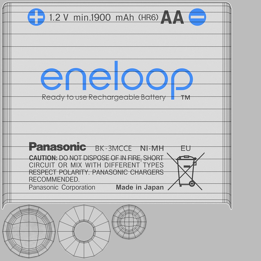3D Model Eneloop Batteries - TurboSquid 1952662