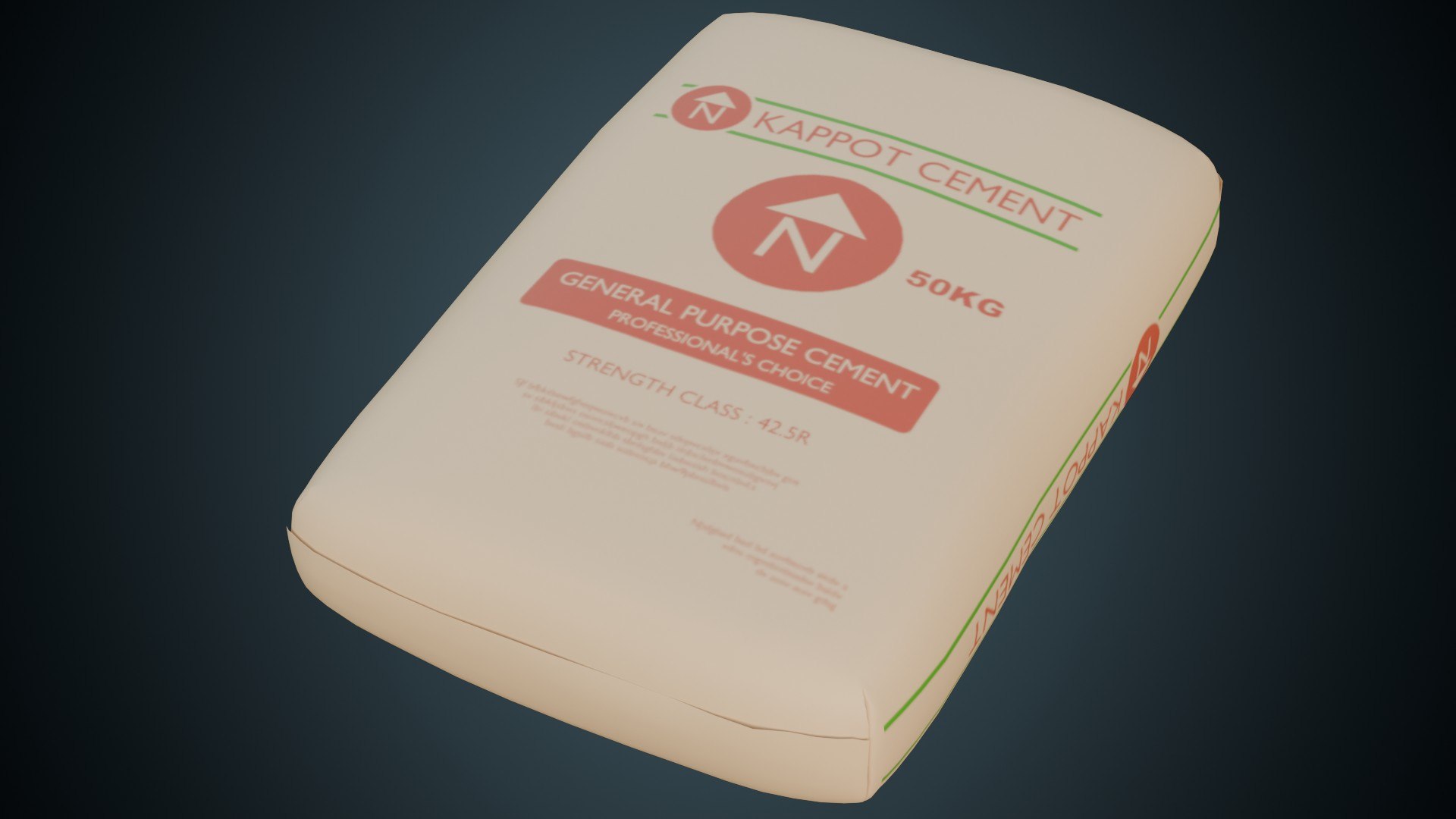 3D Cement Bag 1 Basic - TurboSquid 2251569