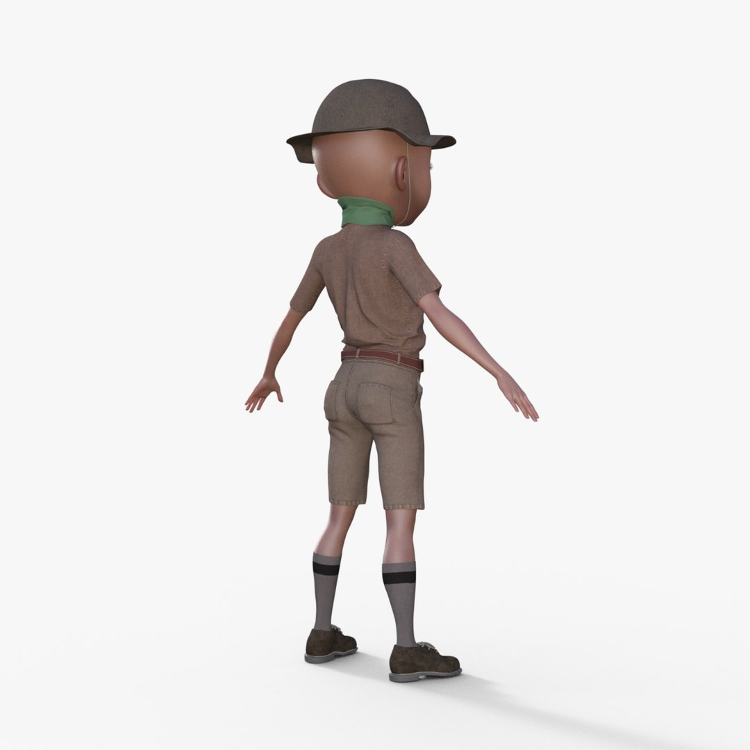 3D Model Cartoon Scout Man - TurboSquid 1977628