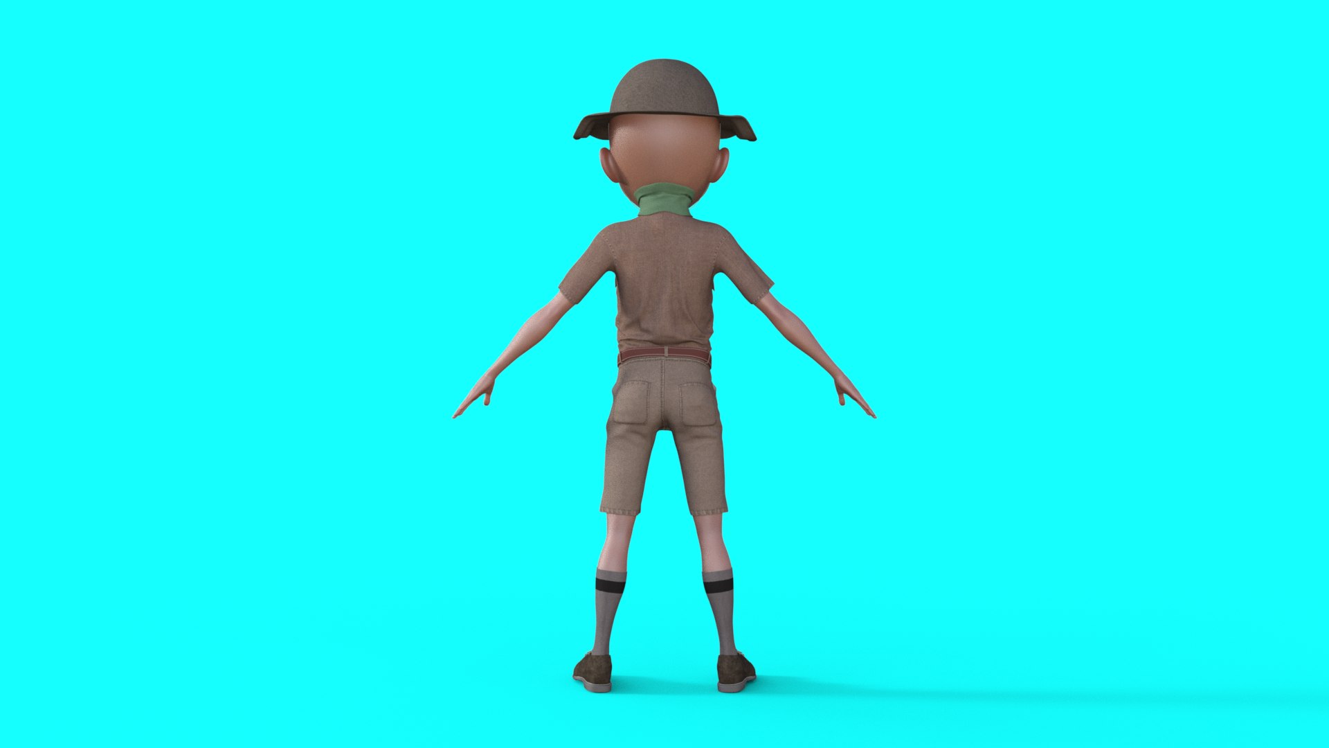 3D Model Cartoon Scout Man - TurboSquid 1977628