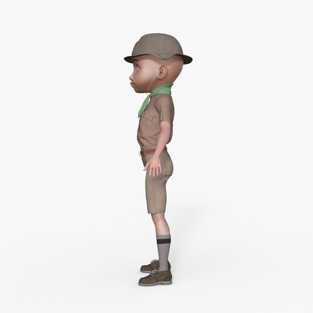 3D Model Cartoon Scout Man - TurboSquid 1977628