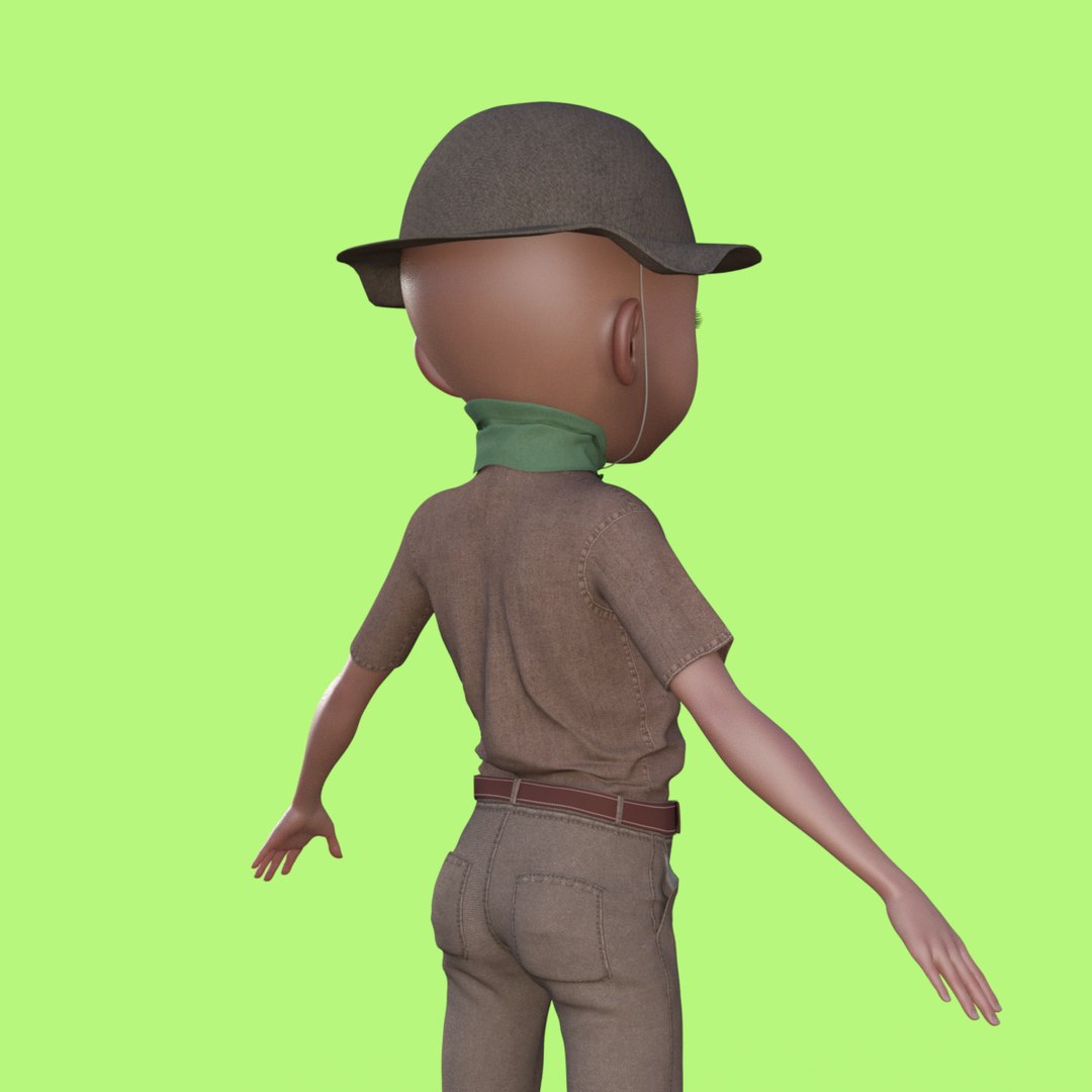 3D Model Cartoon Scout Man - TurboSquid 1977628