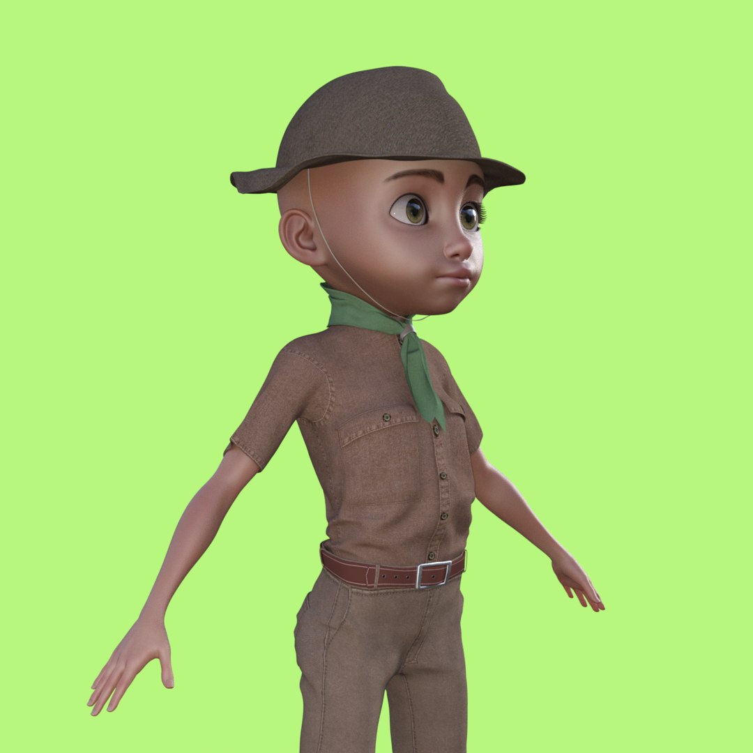 3D Model Cartoon Scout Man - TurboSquid 1977628