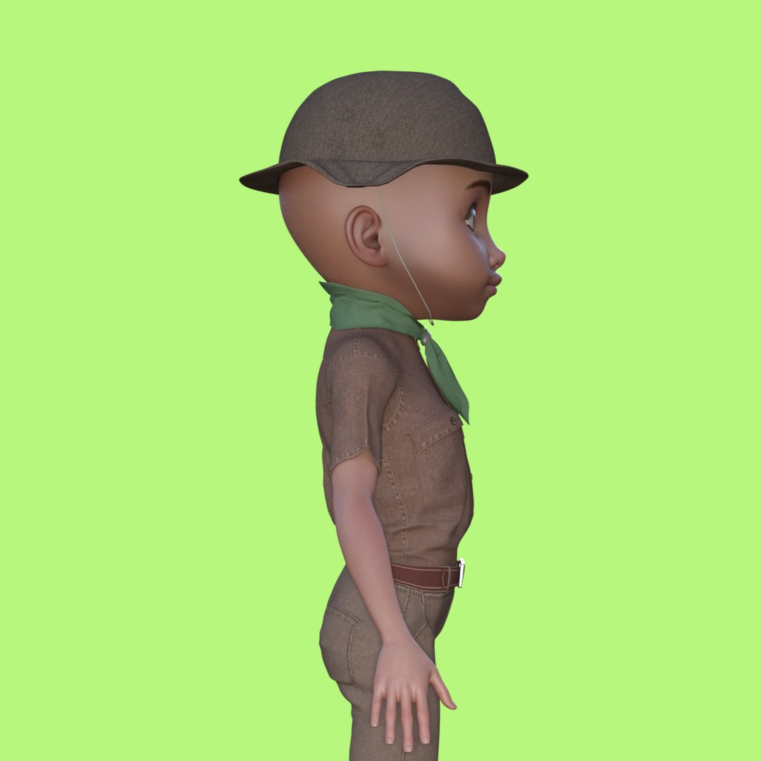 3D Model Cartoon Scout Man - TurboSquid 1977628