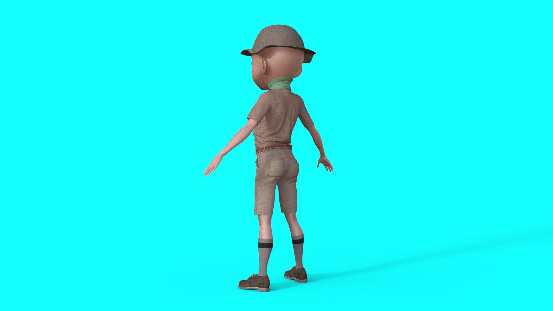 3D Model Cartoon Scout Man - TurboSquid 1977628
