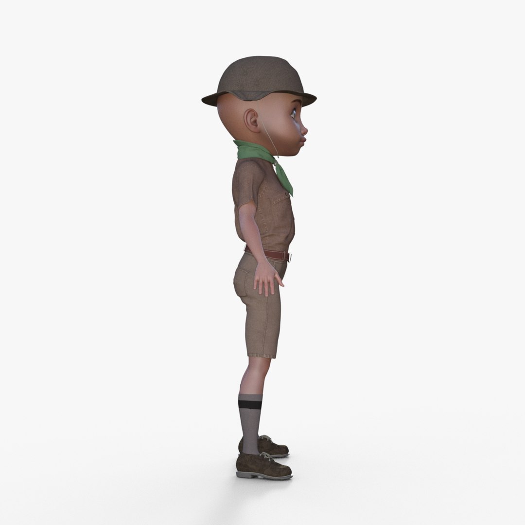 3D Model Cartoon Scout Man - TurboSquid 1977628