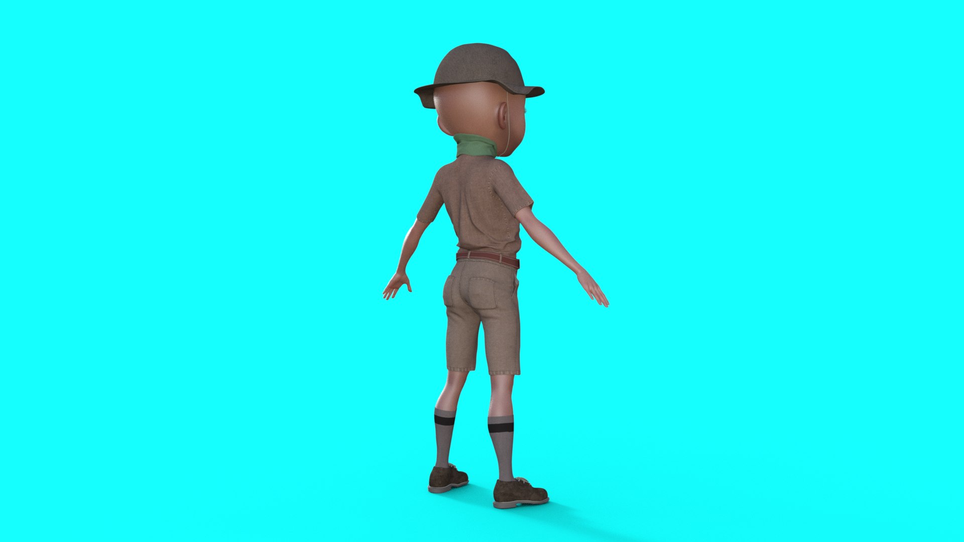 3D Model Cartoon Scout Man - TurboSquid 1977628