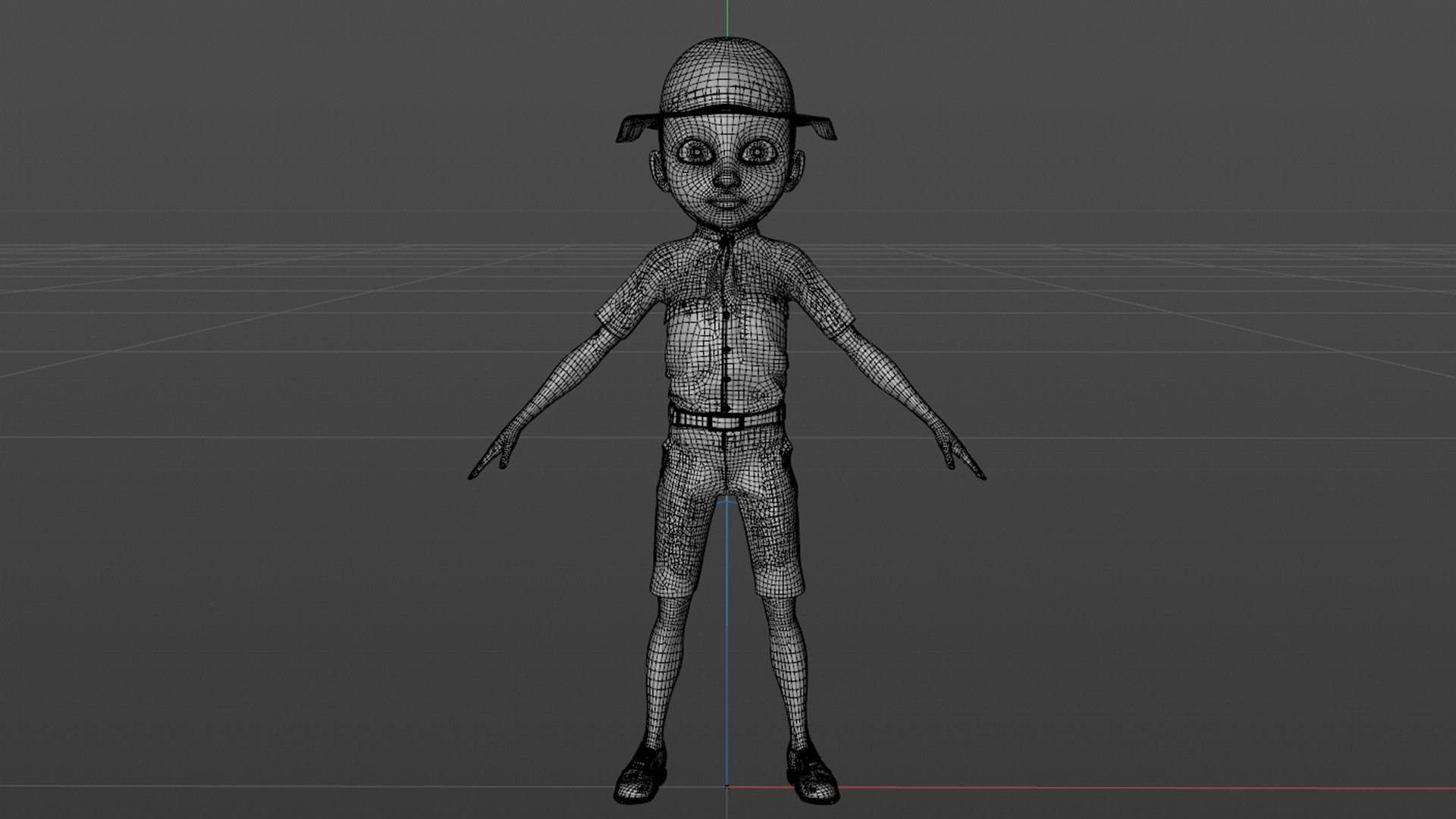3D Model Cartoon Scout Man - TurboSquid 1977628
