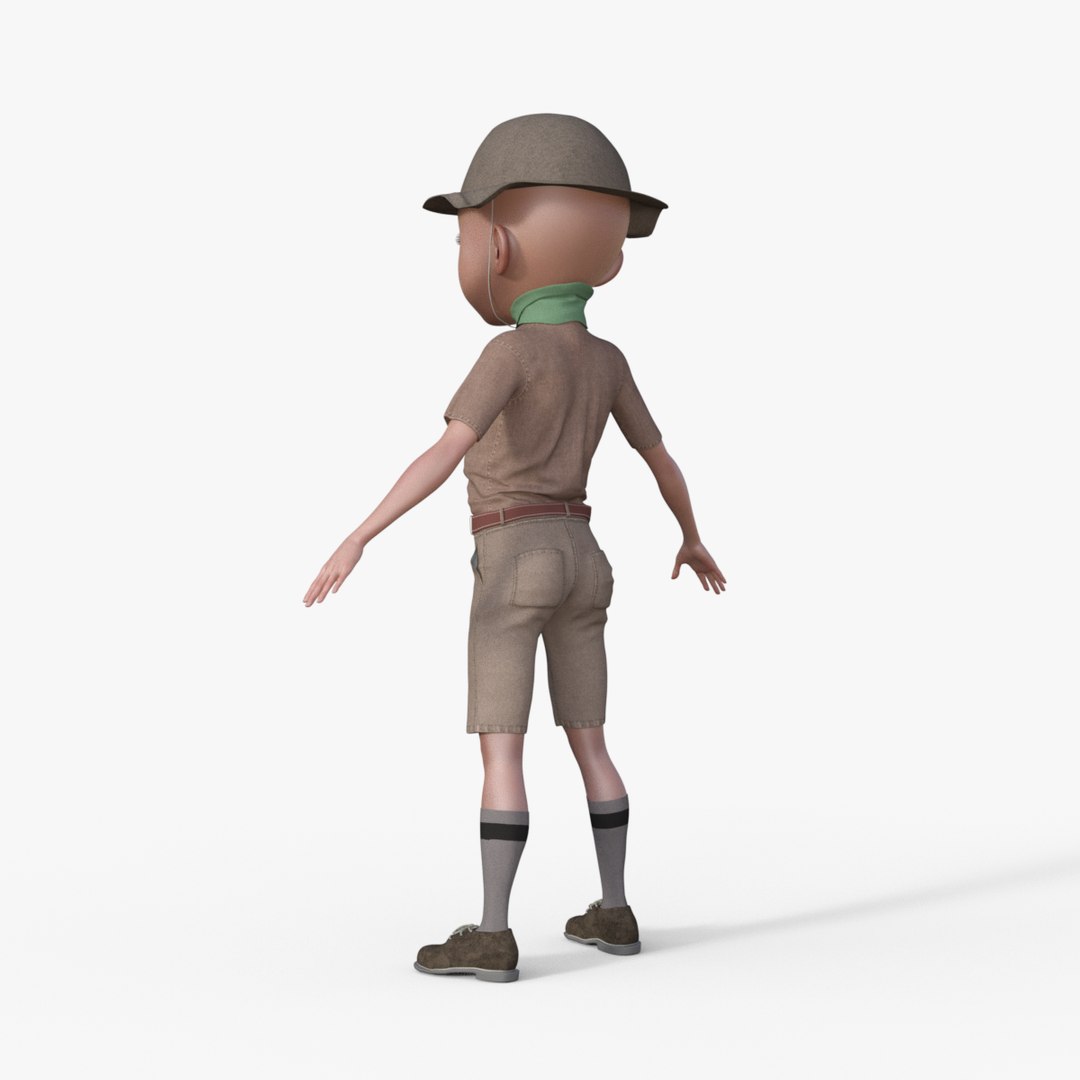 3D Model Cartoon Scout Man - TurboSquid 1977628