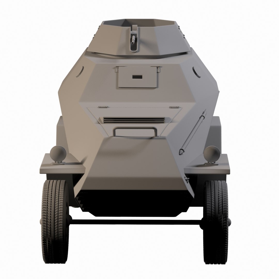russian 1945 ba64 armored car 3d model