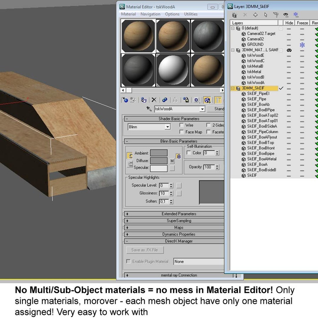Skate Ramp Fun Box 3d Model