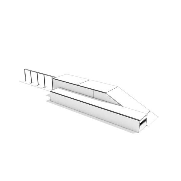 skate ramp fun box 3d model