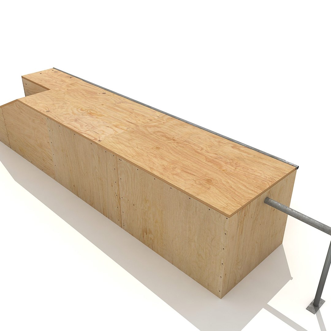 Skate Ramp Fun Box 3d Model
