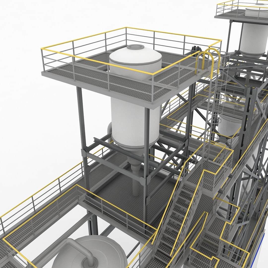 3d Model Industrial Loading Silo 02
