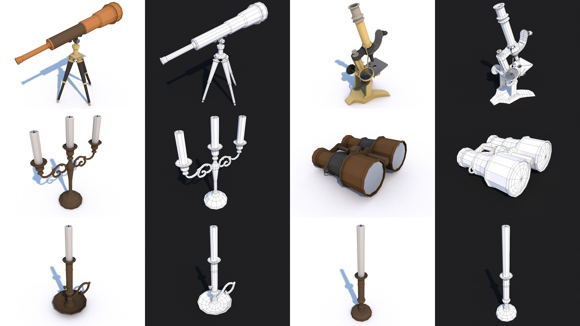 80 Vintage Antique Interior Exterior Furniture Props Collection - Game ...