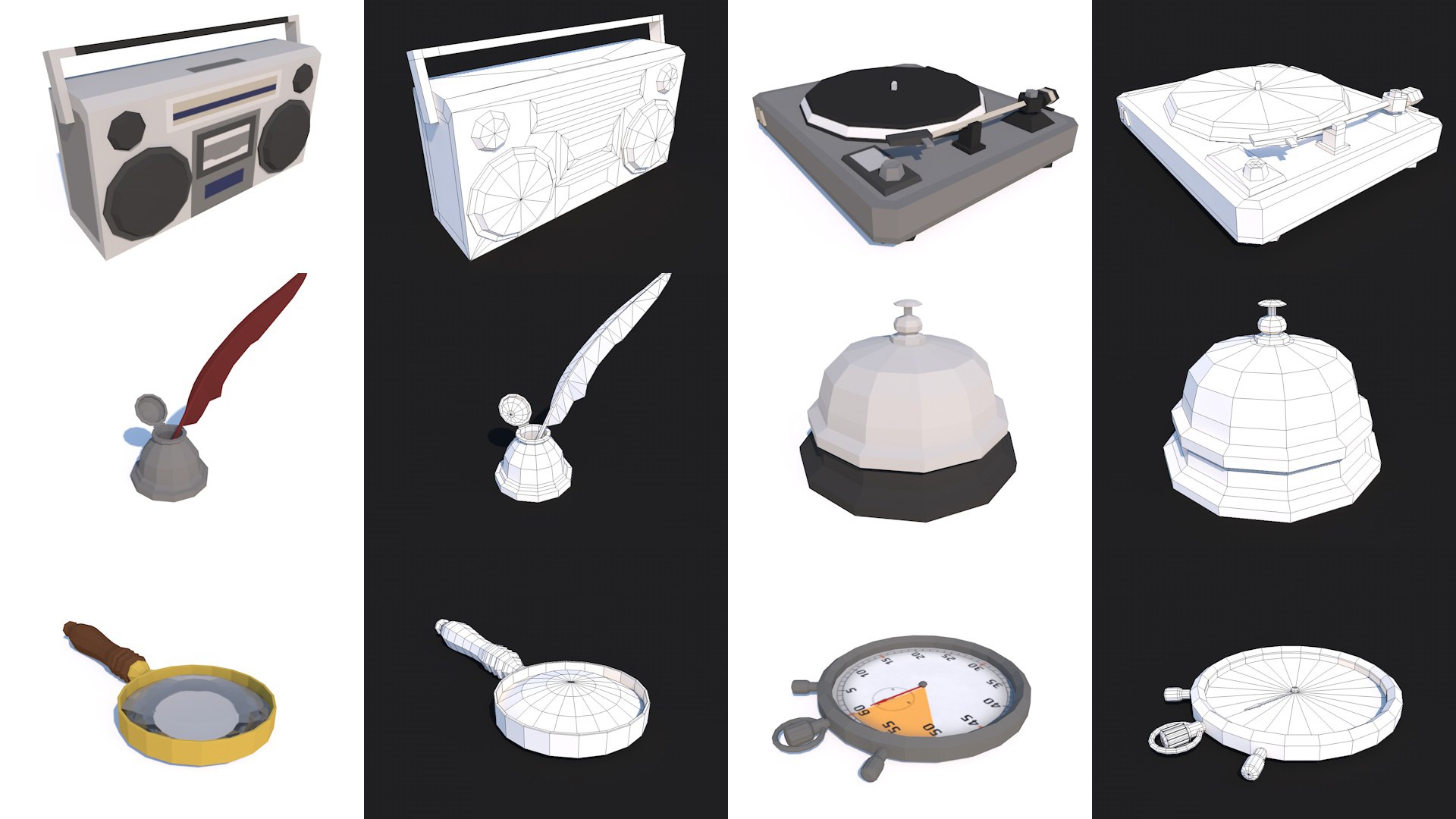 80 Vintage Antique Interior Exterior Furniture Props Collection - Game ...