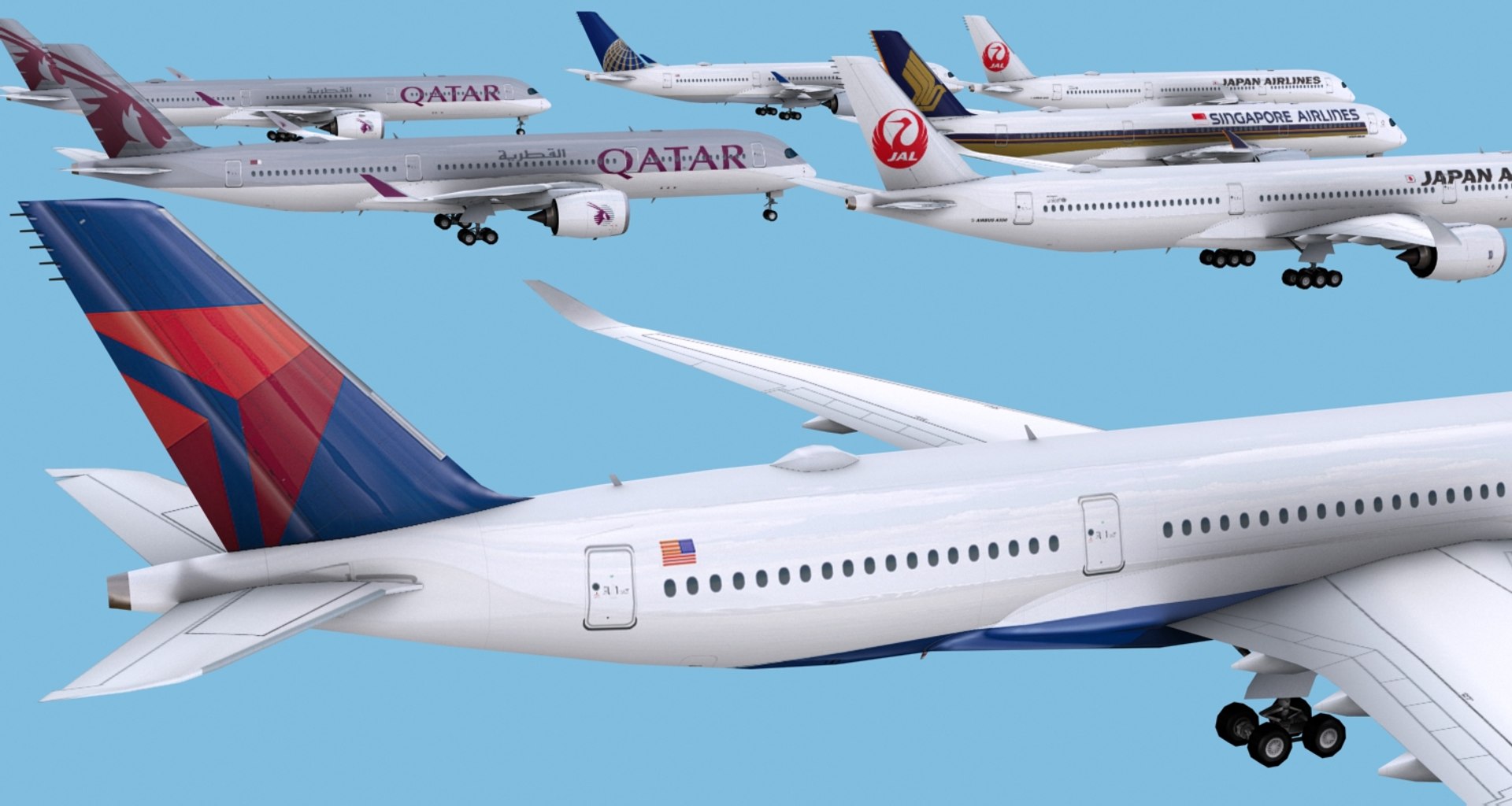 Airbus A350-900 A350-1000 Base 3D Model - TurboSquid 1468365