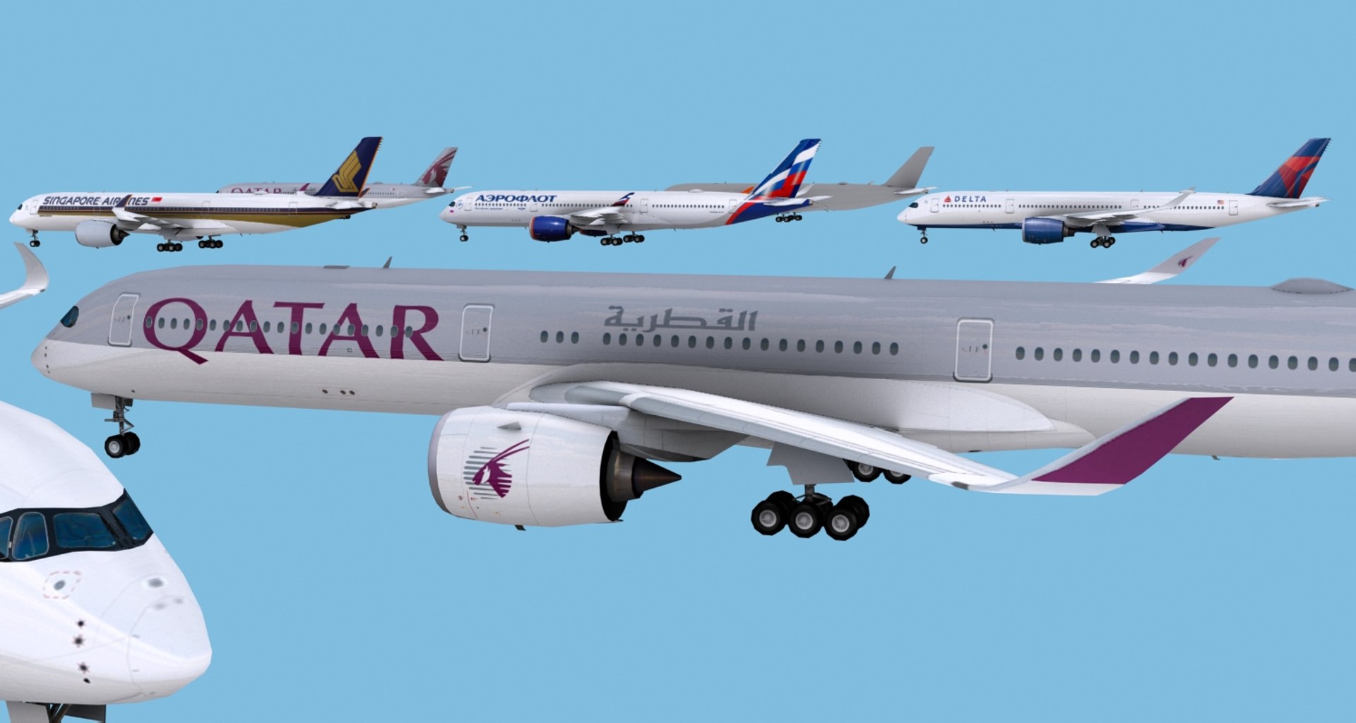 Airbus A350-900 A350-1000 Base 3D Model - TurboSquid 1468365
