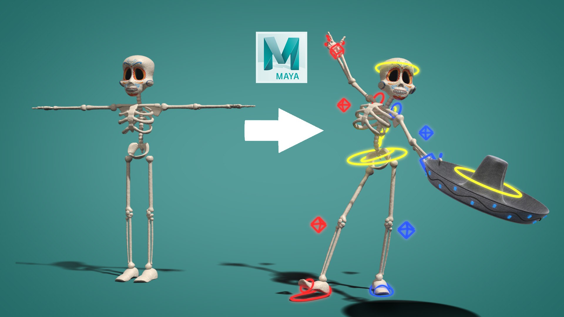 modelo 3d Esqueleto de animación Rig "Bones" para Maya - TurboSquid 1327906