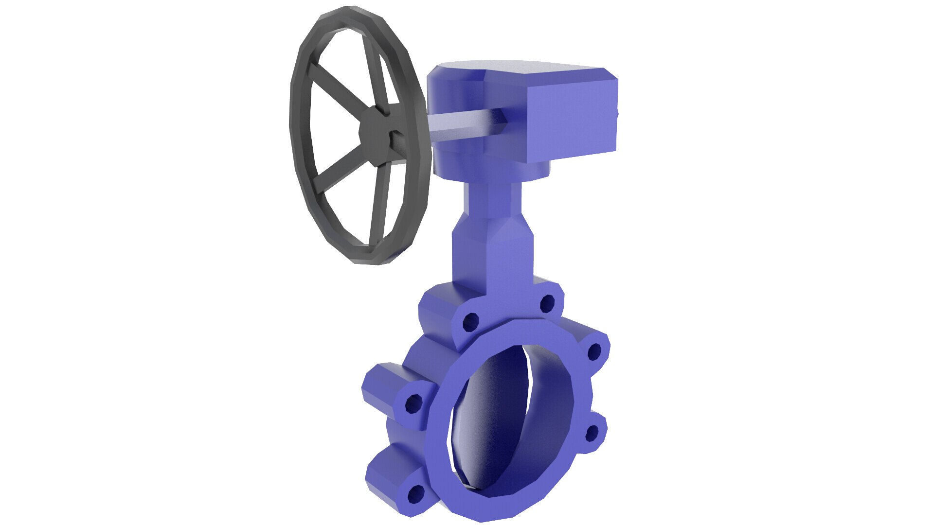 3D Butterfly Valve Low 8 - TurboSquid 2096678