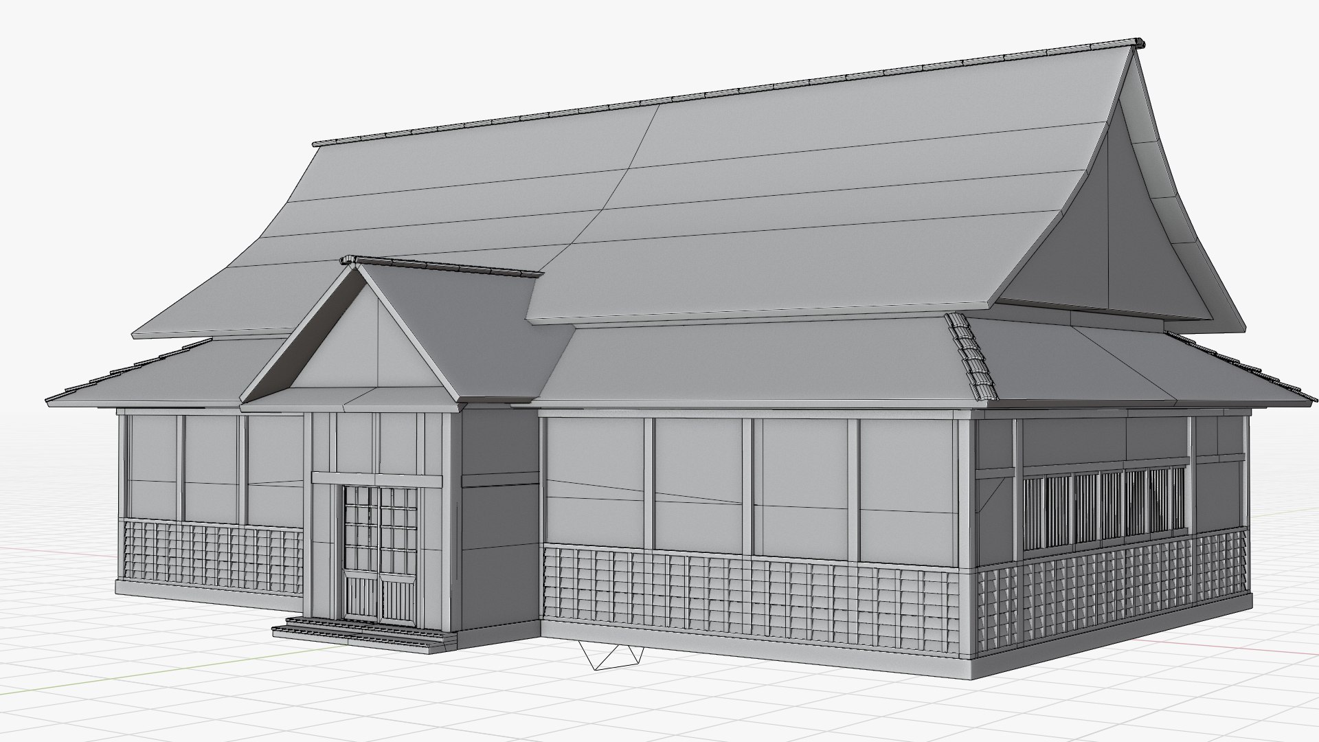 3D Model Japanese Training House - Dojo - TurboSquid 2246592