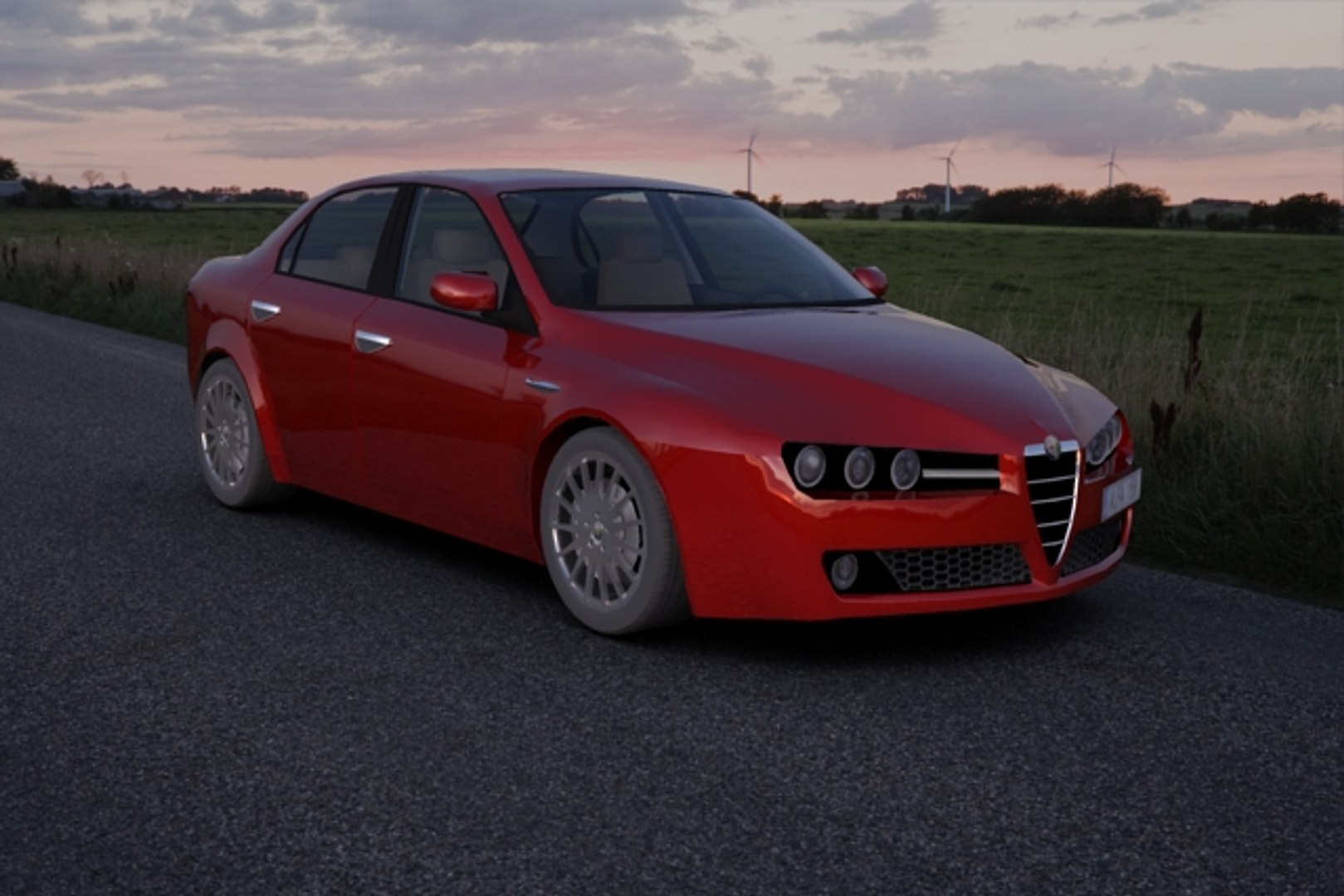 3d alfa romeo 159 car