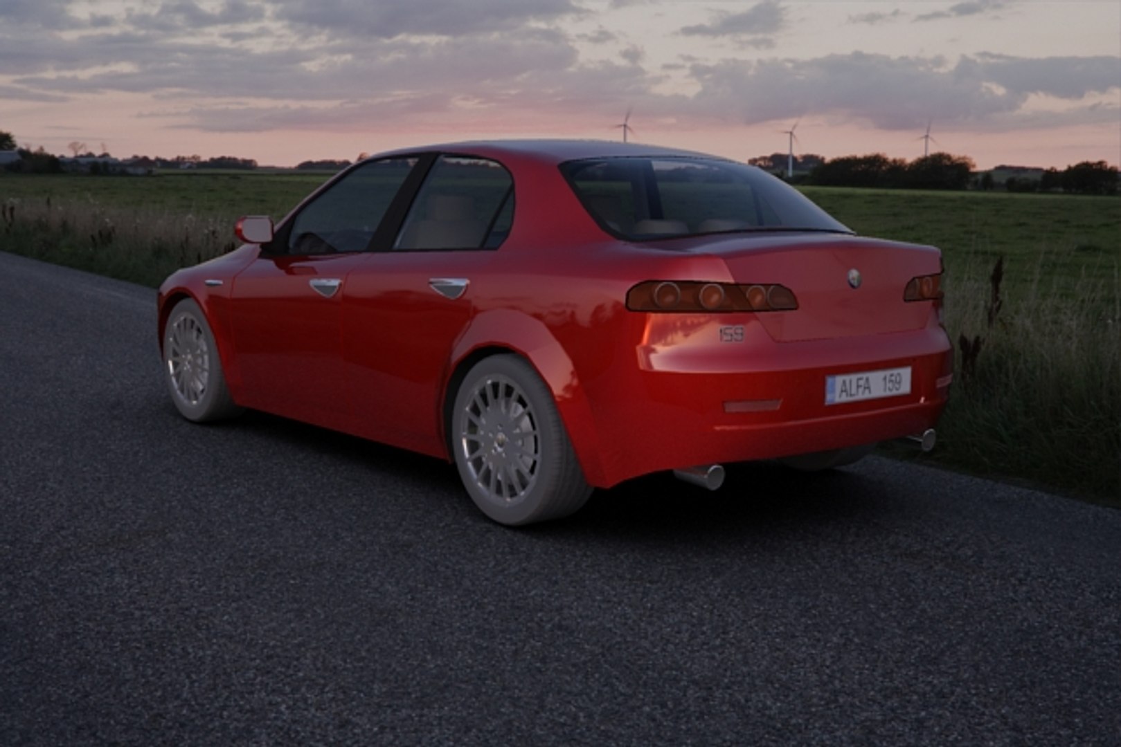 3d alfa romeo 159 car