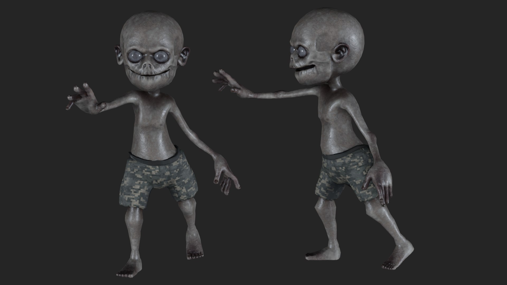 3D Zombie Boy Model - TurboSquid 2063576
