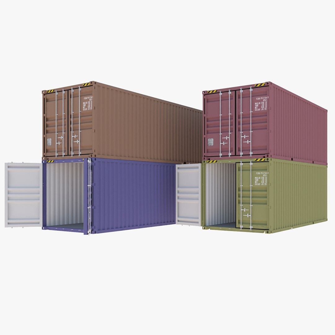 3D Cargo Containers 20ft 40ft - TurboSquid 2052225