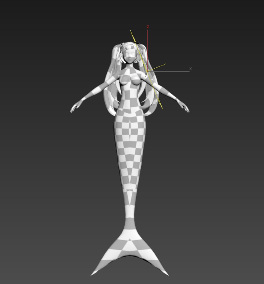 Cartoon Mermaid 3D Model - TurboSquid 1278538