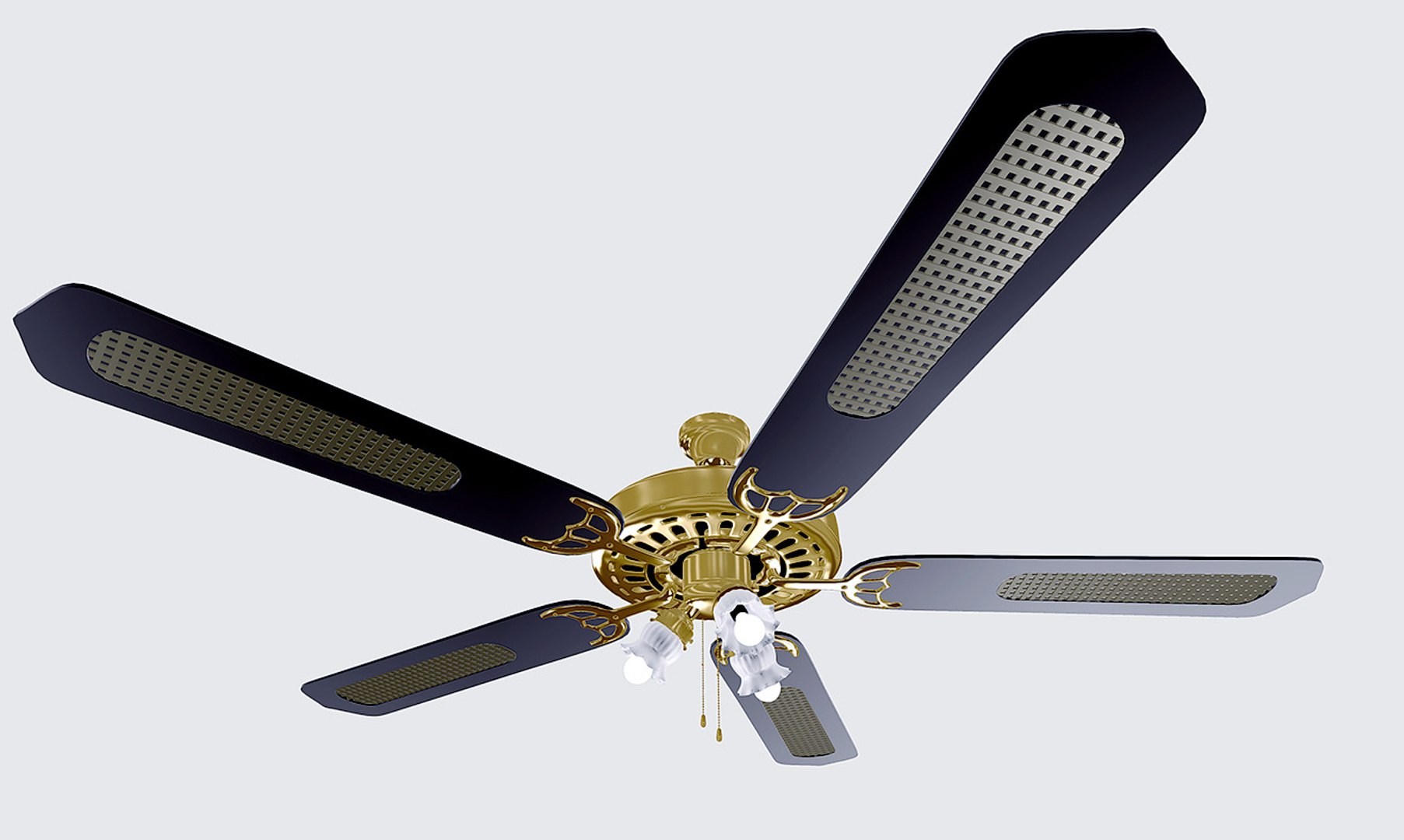 decorative fan 3d obj